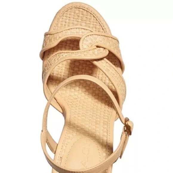 Coach | Shoes | Coach Talina Natural Platform Espadrille Raffia Sandals ...